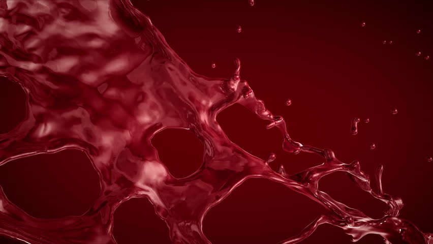 Blood, Red liquid Splashing. Slow motion. - HD stock footage clip