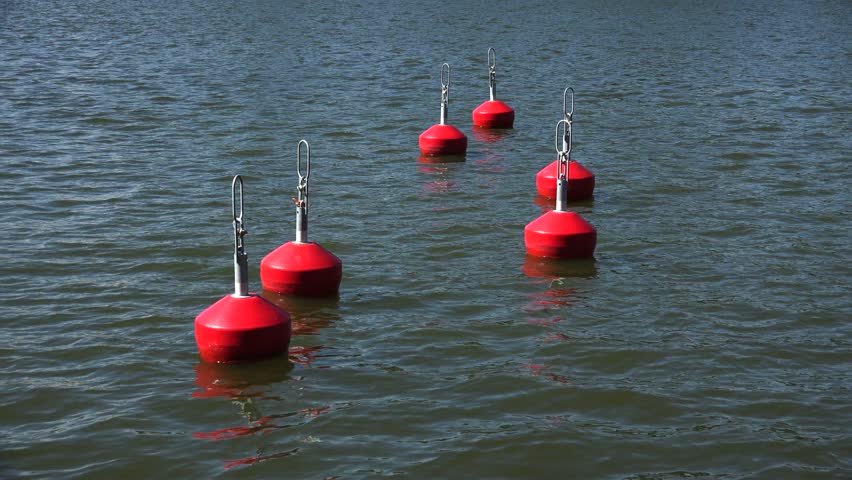 White Buoys Floating On The Ocean Stock Footage Video 686251 - Shutterstock