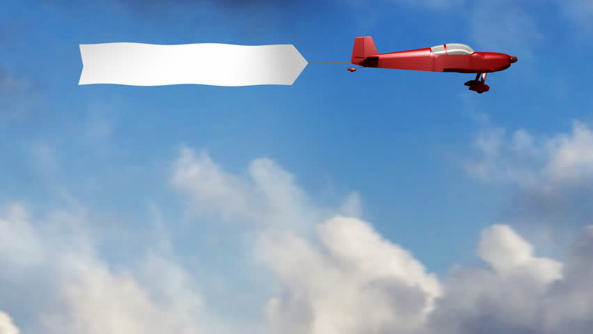 Airplane Banner Blank Stock Footage Video 1767452 - Shutterstock