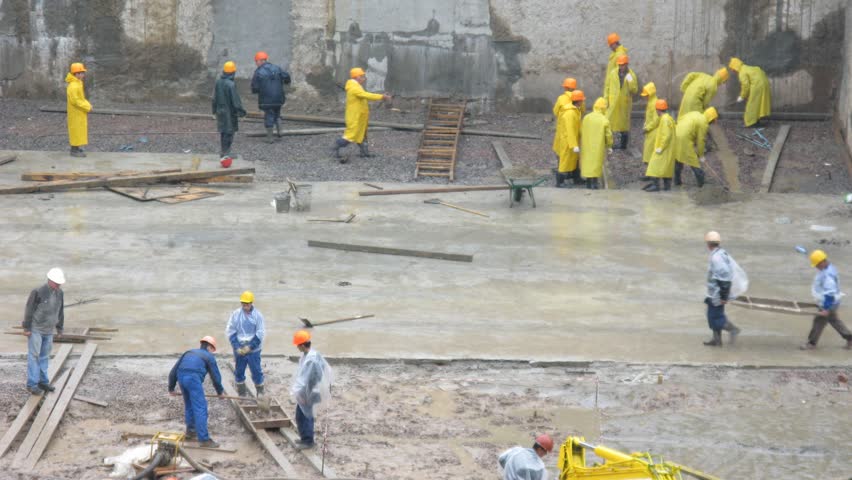 Workers Under Rain Stock Footage Video 210787 - Shutterstock