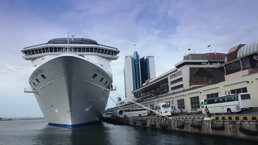 ODESSA - JUNE 1: Luxury Cruise Ship "Costa Mediterranea" Moored At Sea ...