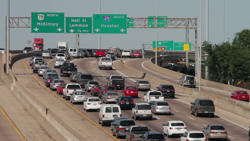 DALLAS, TEXAS/USA - MAY 09: Busy Rush Hour Traffic On Central ...