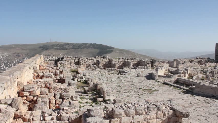 Ancient Ruins Of Samaritan City On Mount Of Gerizim, Samaria, Holy Land ...