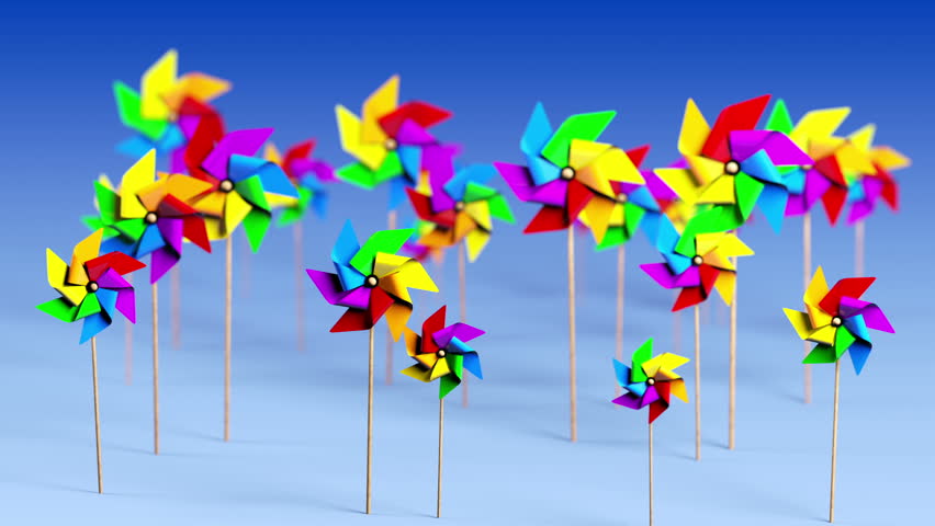 Spinning Pinwheels In The Wind Stock Footage Video 4337756 - Shutterstock