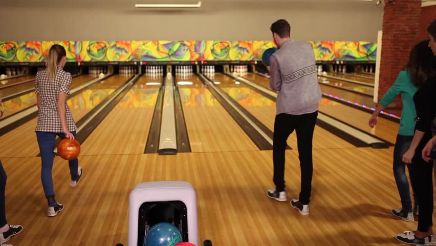 Bowling With Friends Stock Footage Video 5760698 - Shutterstock