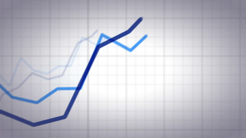Positive And Negative Trend Chart On White Background. Stock Footage ...