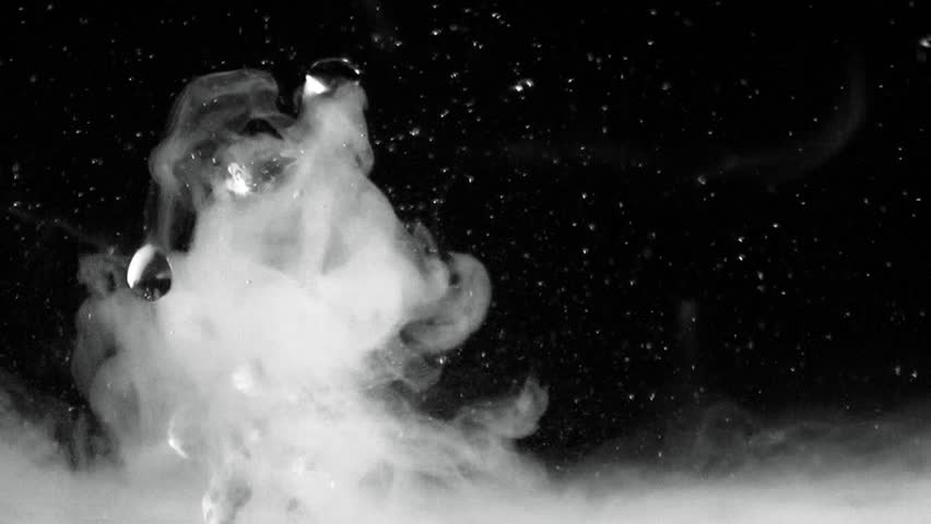 Smoke And Water Abstract Background, B&w Effect, HD Stock Footage Video ...