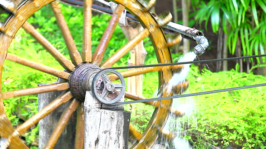 Water Wheel Bryce Canyon Utah. Waterwheel Hub Spinning Turning To Move ...
