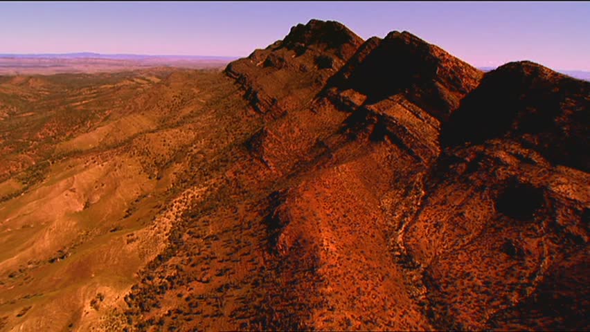 Aerial Footage Of Rugged Out Back Australia Mountain Ranges, Creeks ...