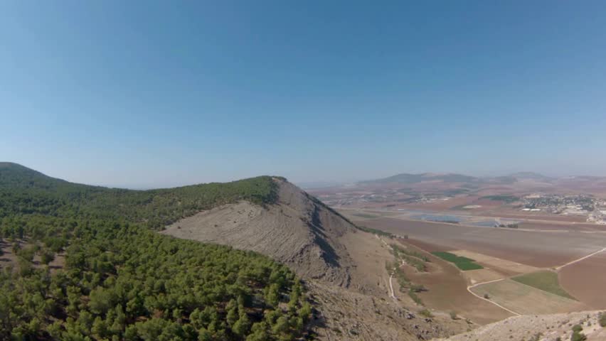 Gilboa Mountain And The Valley Of Jezreel , Israel Stock Footage Video ...