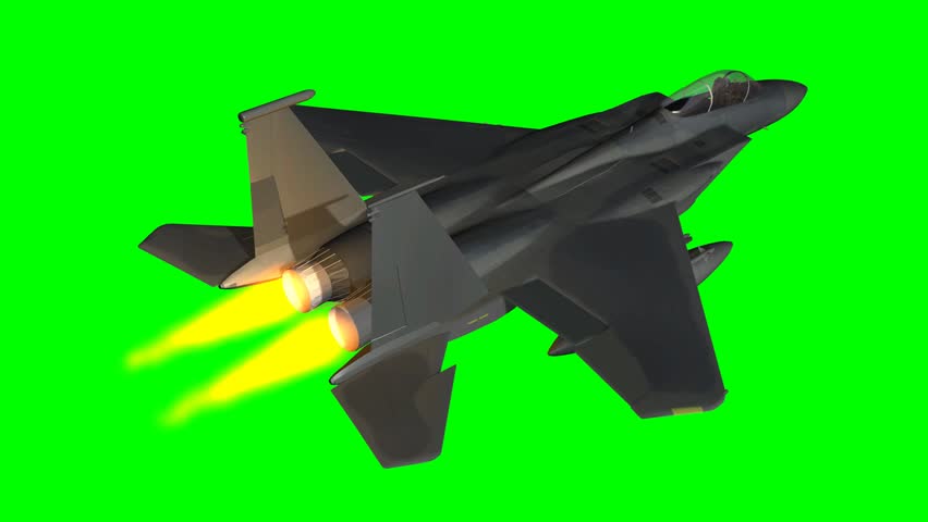 Airplane Fighter Jet F 15 In Fly - Green Screen Stock Footage Video ...