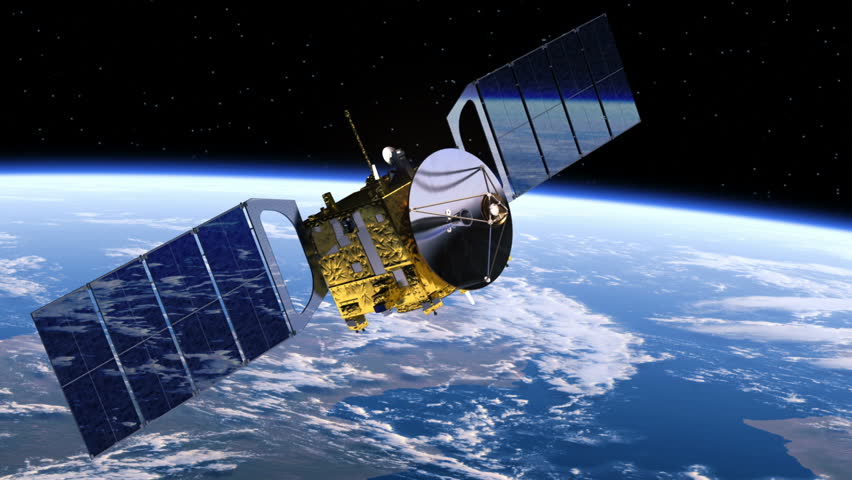 Satellite Deploys Solar Panels. 3D Animation. Stock Footage Video ...