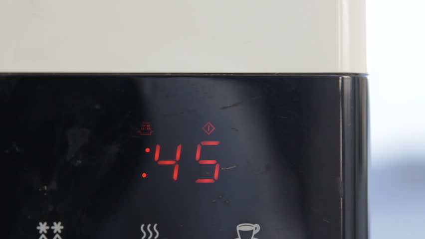 Digital Microwave Oven Clock/ Display Countdown Stock Footage Video ...