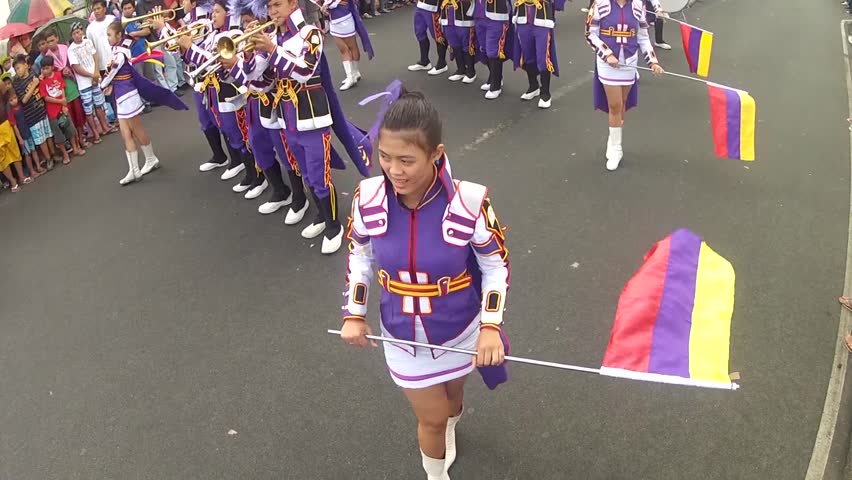 SAN PABLO CITY, LAGUNA PHILIPPINES - JANUARY 15, 2014: Young Majorette ...